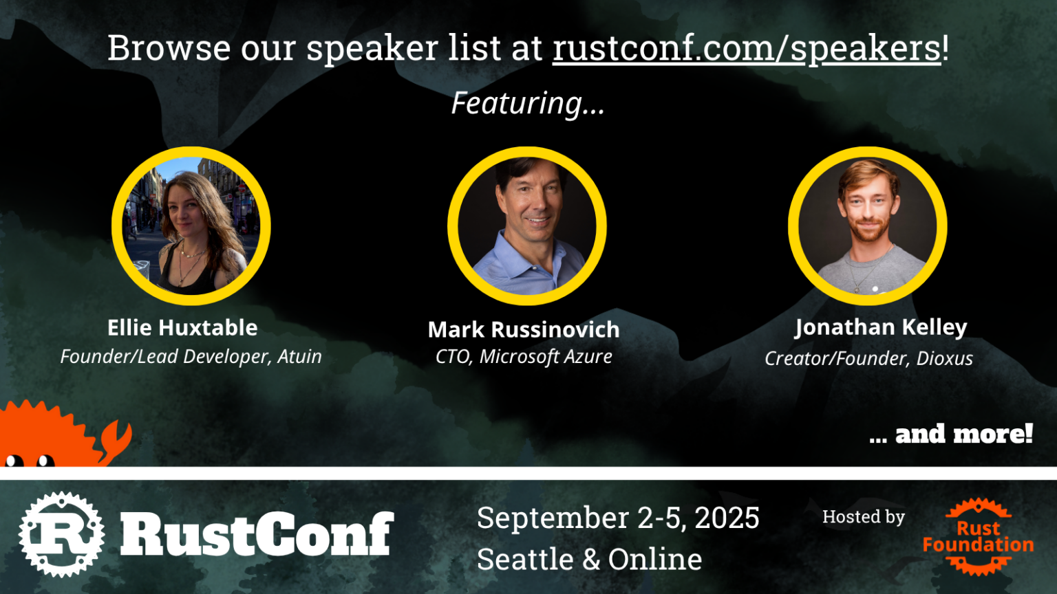 Announcing the RustConf 2025 Speaker Lineup - The Rust Foundation